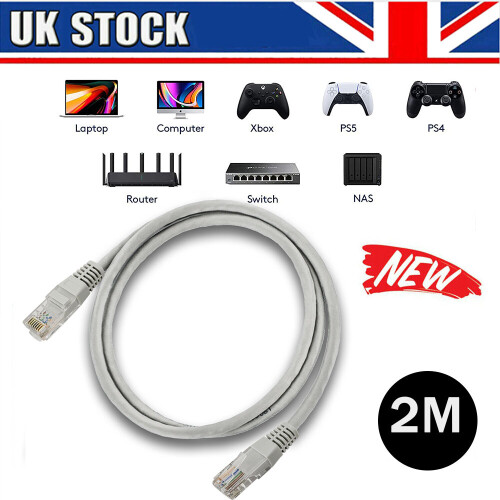 2M Cat6 RJ45 Patch Network Cable Ethernet Modem LAN Ethernet Cord LOT ...