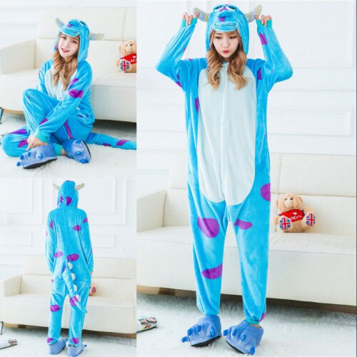 (Sully, Kids XL) Adult/Kid Monsters University Costume Pajamas on OnBuy