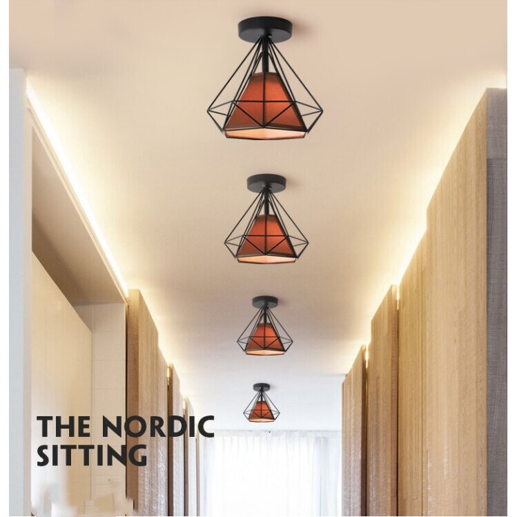 Antique Ceiling Light Nostalgia Chandelier Brown Retro Vintage Ceiling ...