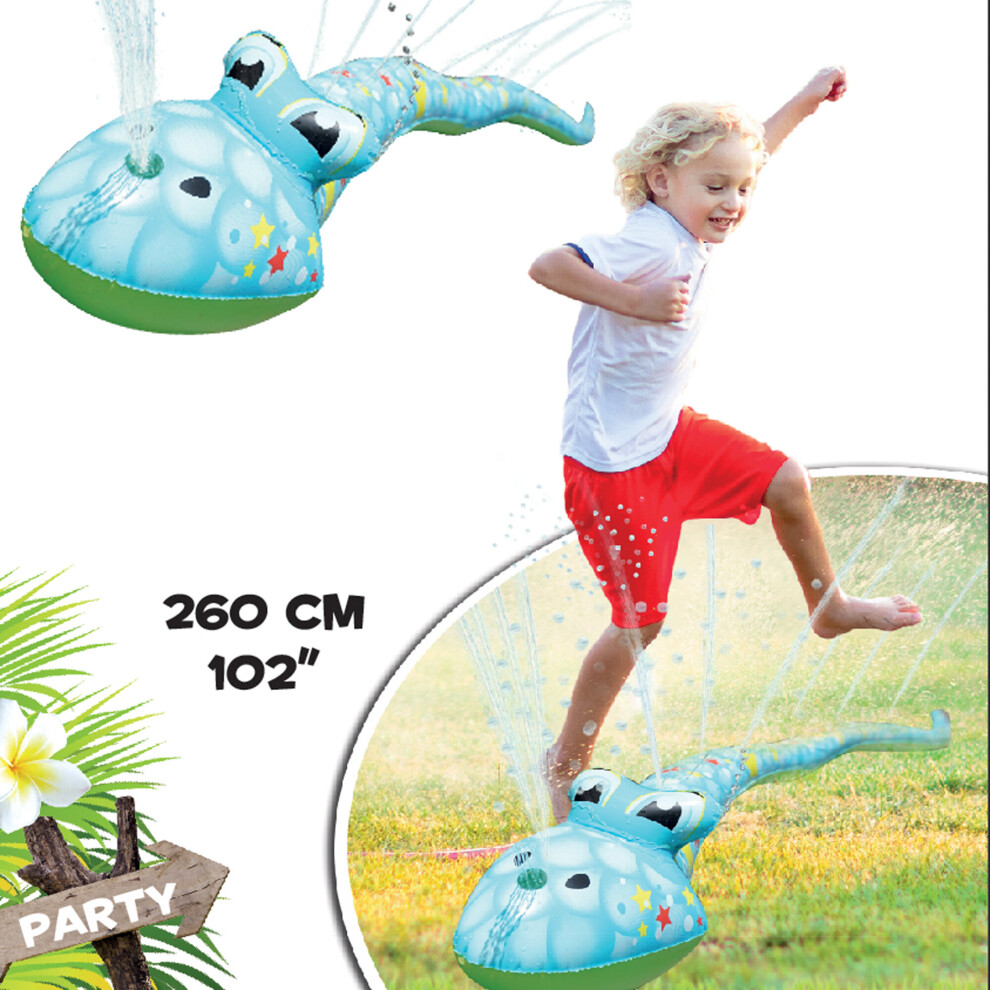 260CM Inflatable Water Sprinkler Snake Sprayer Outdoor Lawn Fun Summer Toy Kids