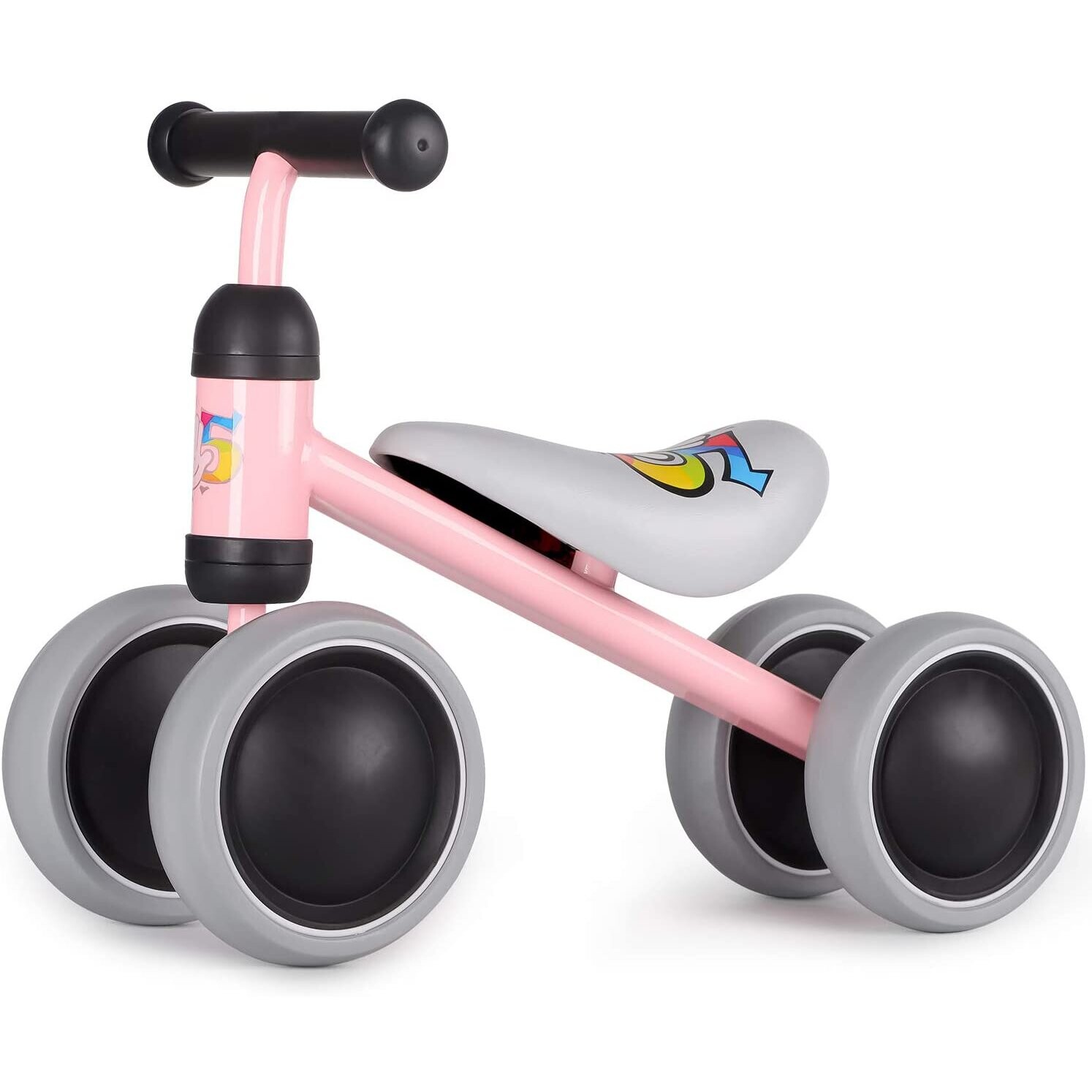 Baby Balance Bike Ride on Toys No Pedals Baby Walker Push Bike (Pink ...