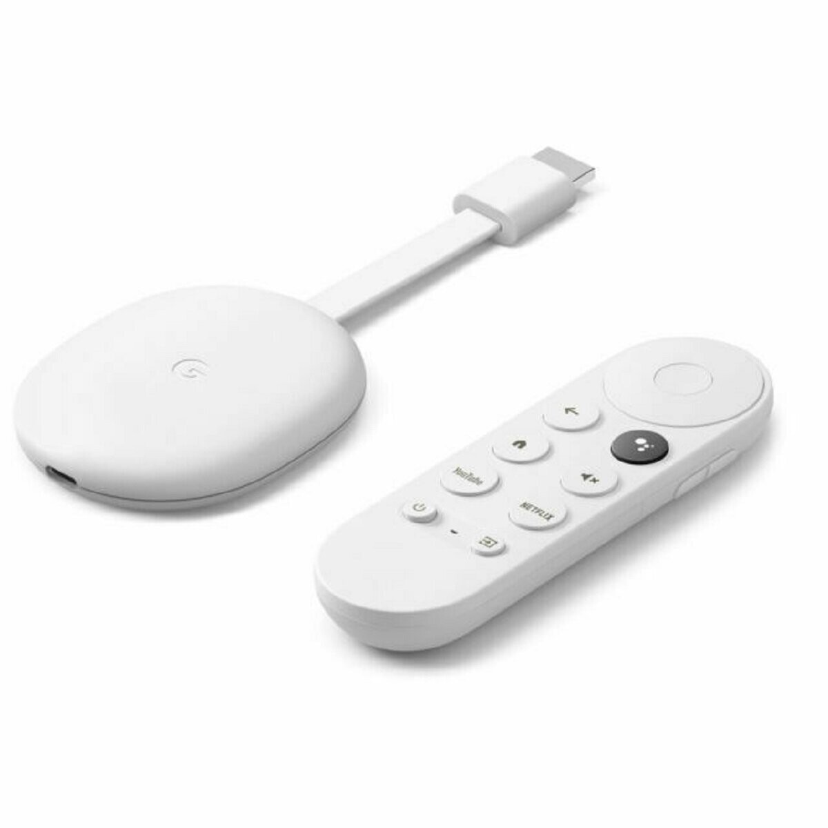 Google Chromecast with Google TV (Snow/White) - 4K HDR Streaming, Dolby ...