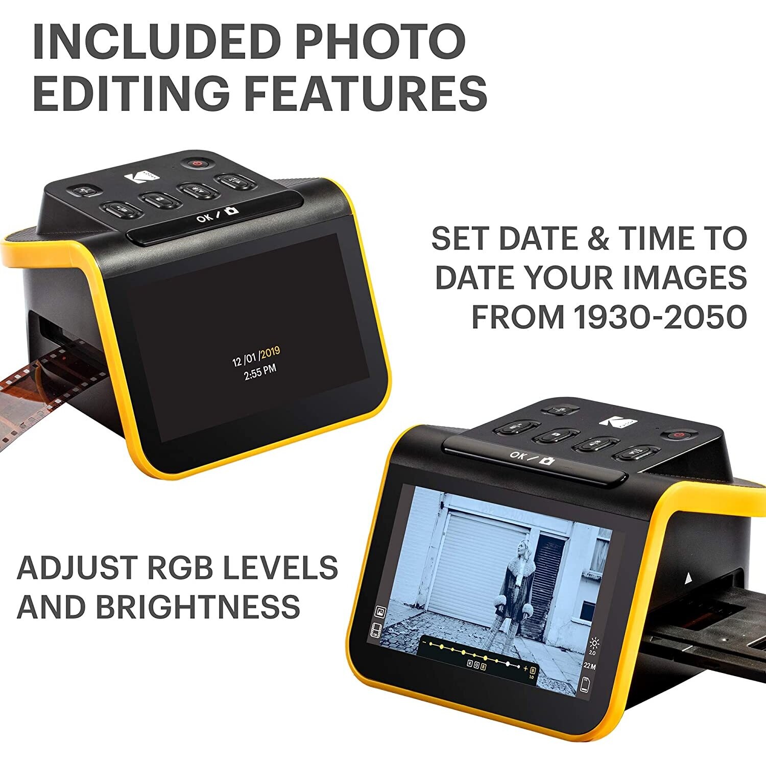KODAK Slide N Scan Film & Slide Scanner, 5-inch LCD, 14/22MP, converts ...