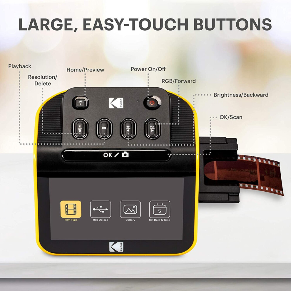 KODAK Slide N Scan Film & Slide Scanner, 5-inch LCD, 14/22MP, converts ...