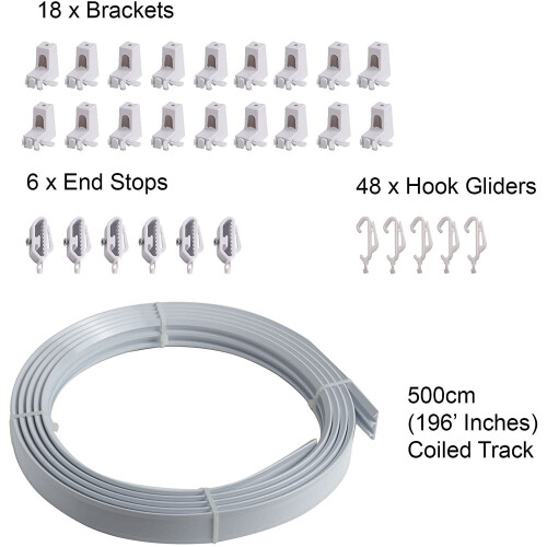 Speedy 5 m Bendable Curtain Track for Straight & Bay Window Rail ...