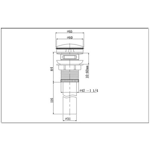 Xcel Home Quality Slotted Gold Click Clack Basin Pop Up Mushroom Waste ...