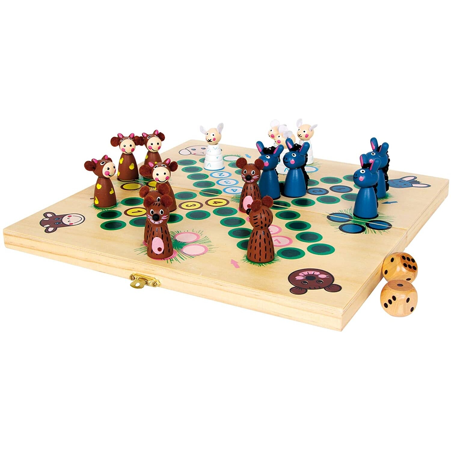 small foot 6257 wooden Ludo Board game "Farm animals", parlour game ...