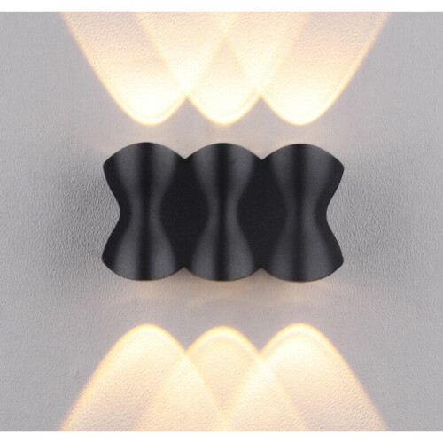 2X-6W Modern LED Wall Light Creative Wave Wall Sconce Indoor Wall Lamp ...