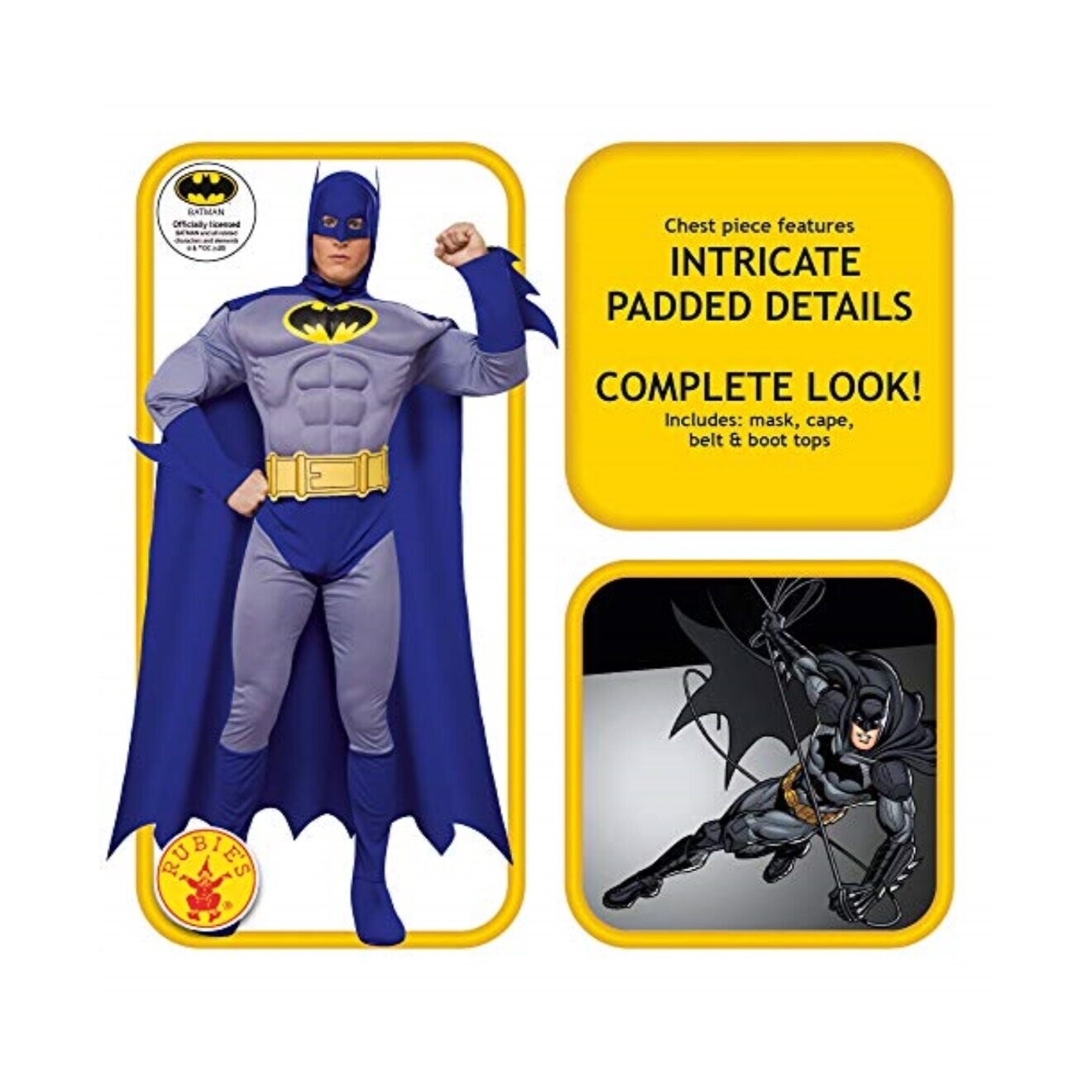 Rubie's Dc Heroes and Villains Collection Deluxe Muscle Chest Batman ...