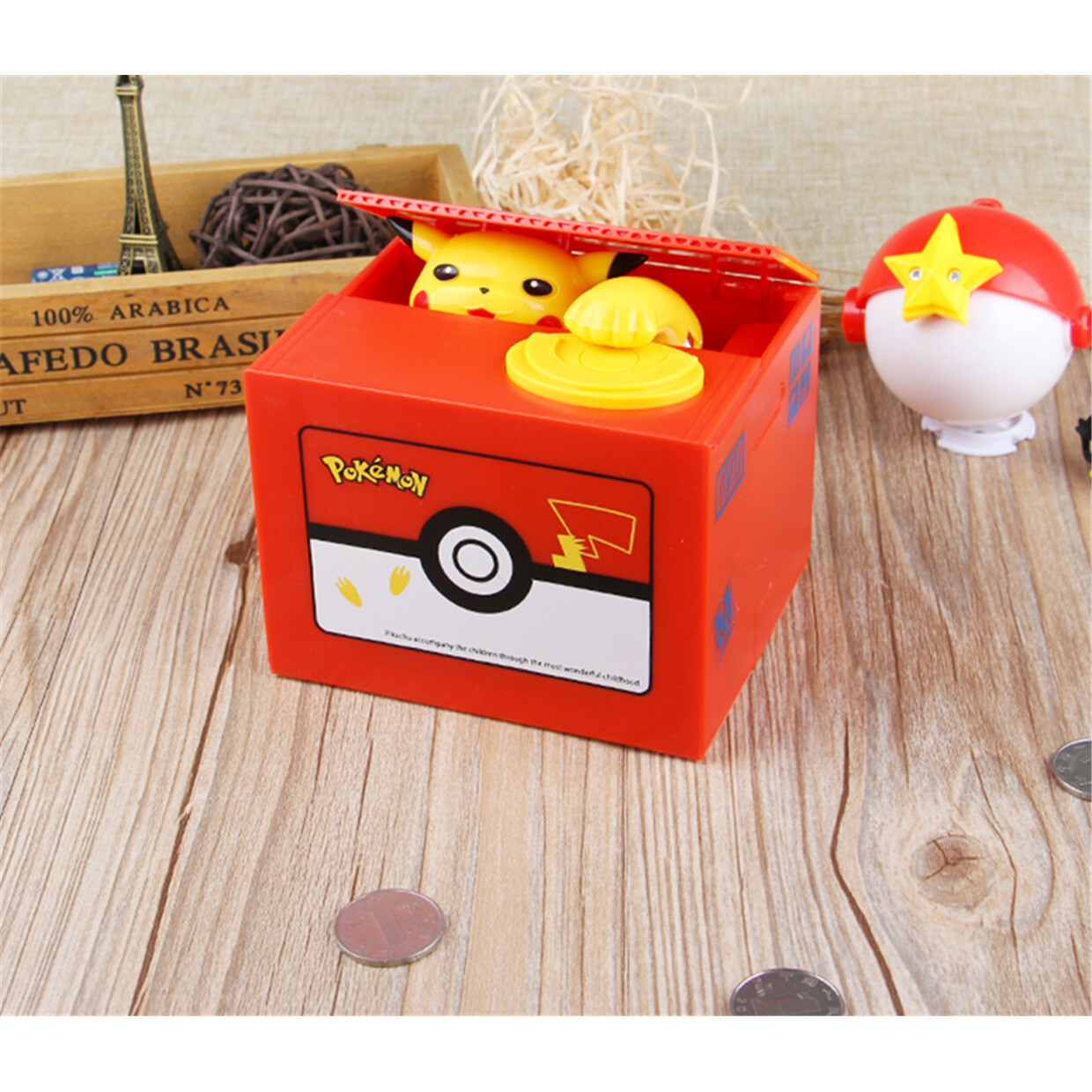 Pokemon Money Box Pikachu Electronic Coin Bank Collectible With Music ...