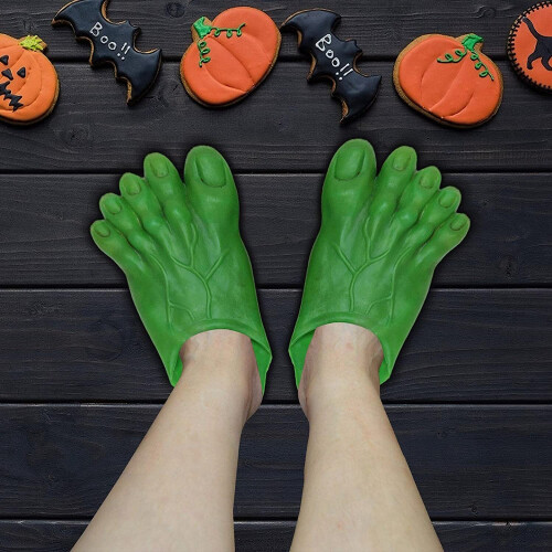 Bear boys Cosplay Ghost Hulk Green Giant feet Bigfoot Count Slippers ...