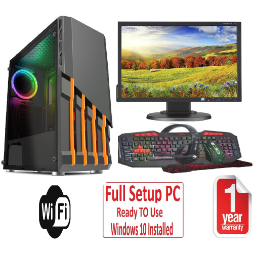 Fast Gaming PC Full Setup Core i7 16GB 1TB Windows 10 4GB GTX1050TI ...