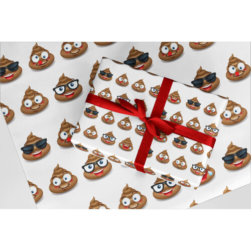 Rude Wrapping Paper 54 Poo Emoji Birthday Christmas Gift Wrap on OnBuy