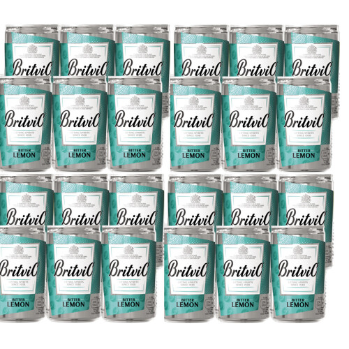 Britvic Bitter Lemon Soft Drink 24x 150ml Cans Best Before Dec 2021 on ...