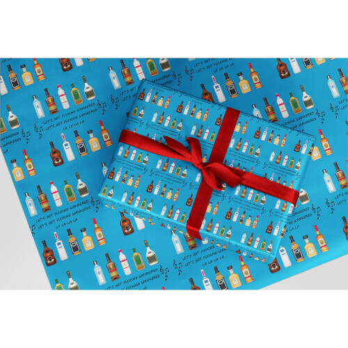 Rude Wrapping Paper 65 Let's Get W***ered Christmas Birthday Gift Wrap ...