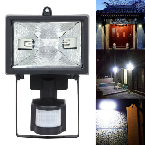 120W PIR Floodlights Security Motion Sensor Halogen Outdoor Light on OnBuy