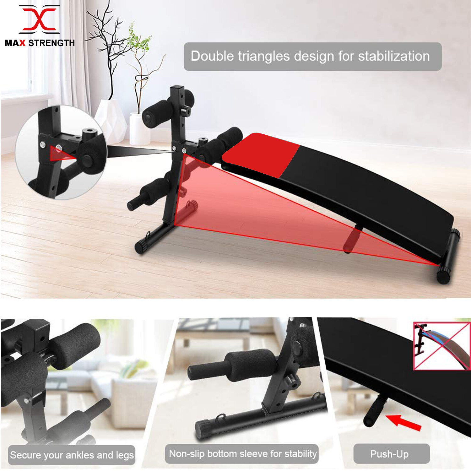 (Foldable Weight Sit Up Bench) Adjustable Weight Bench Gym Bench ...