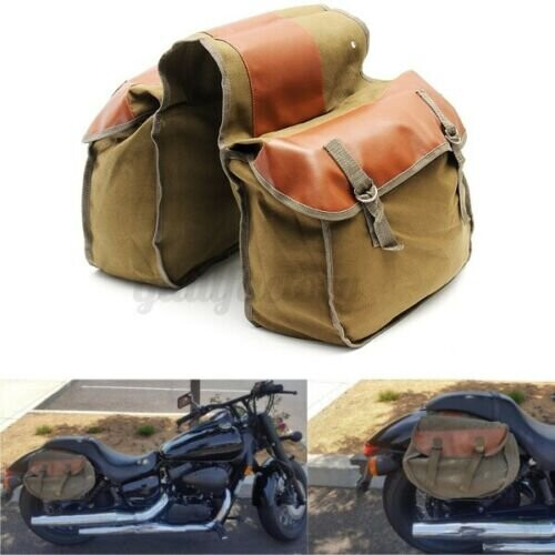 Motorcycle Saddle Bags Throw Over Panniers Travel Expandable Saddlebag ...