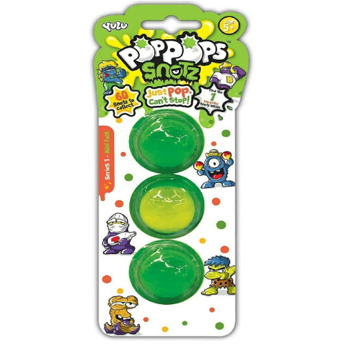 Pop Pops Snotz Series-1 Mini Pack 3 Surprises In One Pack For Boys on OnBuy