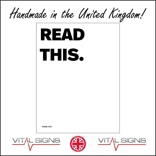 (450 x 600mm - 18 x 24, D - 1mm Pvc Foamex) HU343 Read This Thank You ...