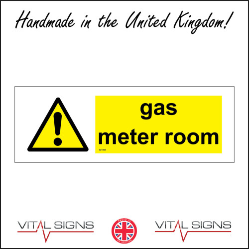 WT084 Gas Meter Room Sign Utilities Location Fire Fuel Repair Tradesmen ...