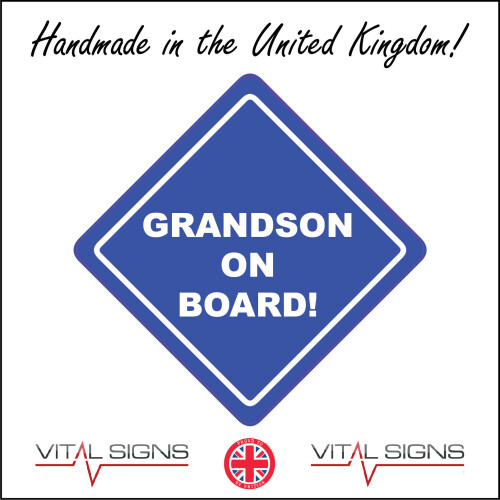 (450 x 450mm - 18 x 18, D - 1mm Pvc Foamex) HU370 Grandson On Board ...