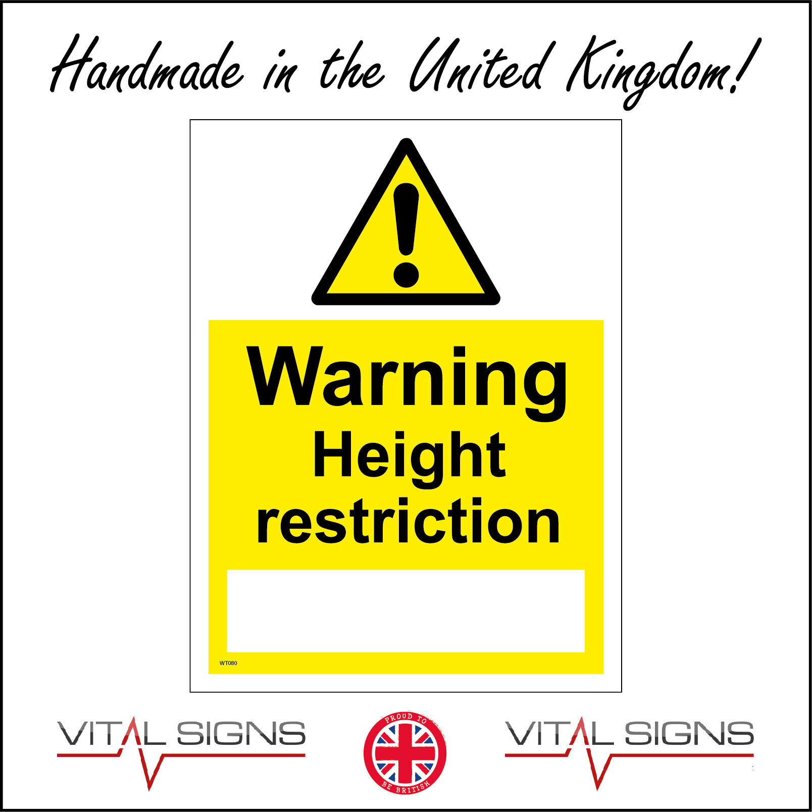 (400 x 600mm - 16 x 24, B - Magnetic - Vehicle Grade) WT080 Warning ...