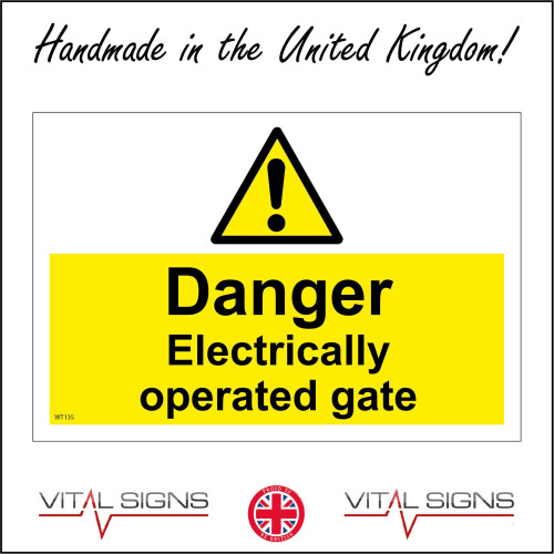 (400 x 300mm - 16 x 12, C - Dibond / Composite Aluminium) WT135 Danger ...
