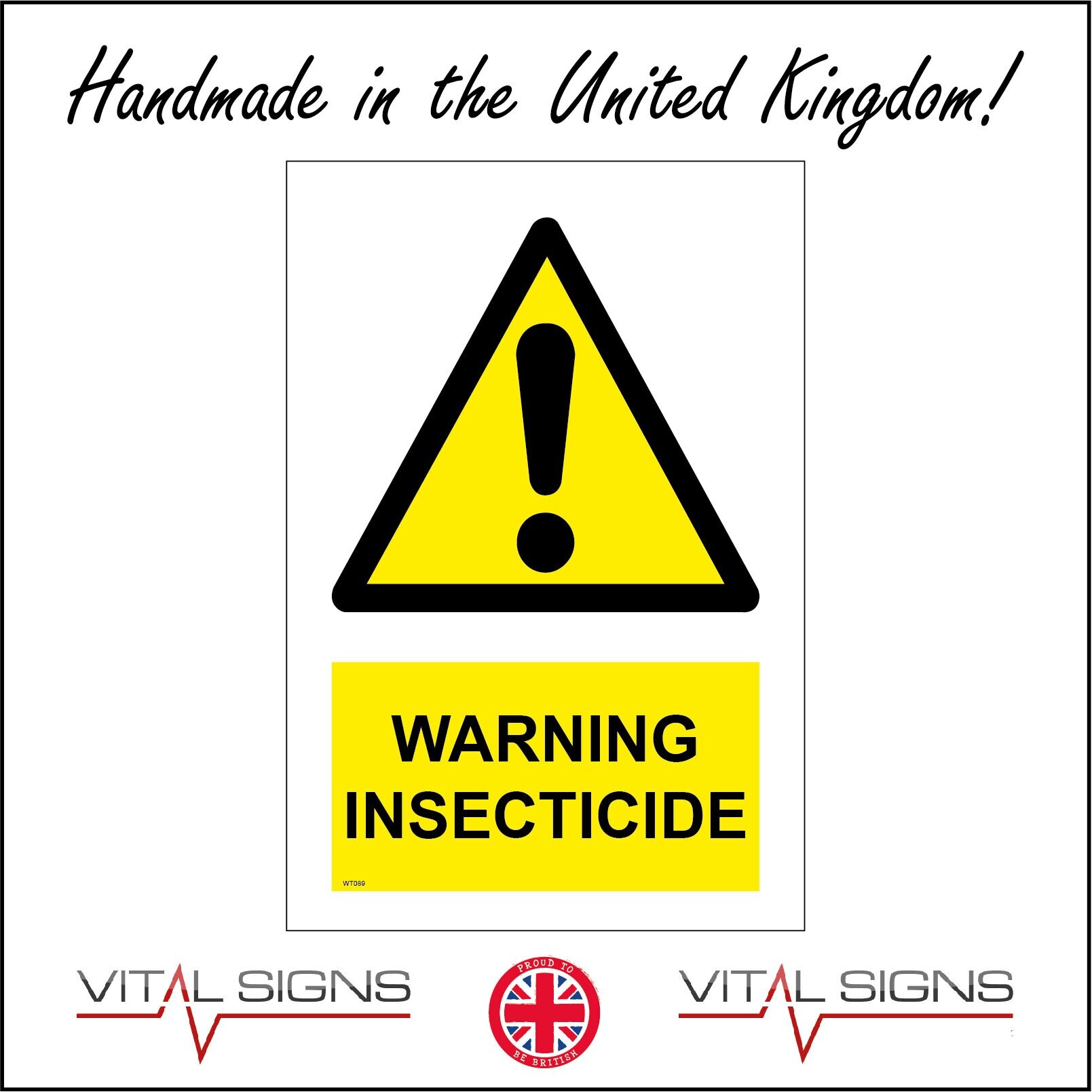 (400 x 600mm - 16 x 24, B - Magnetic - Vehicle Grade) WT089 Warning ...