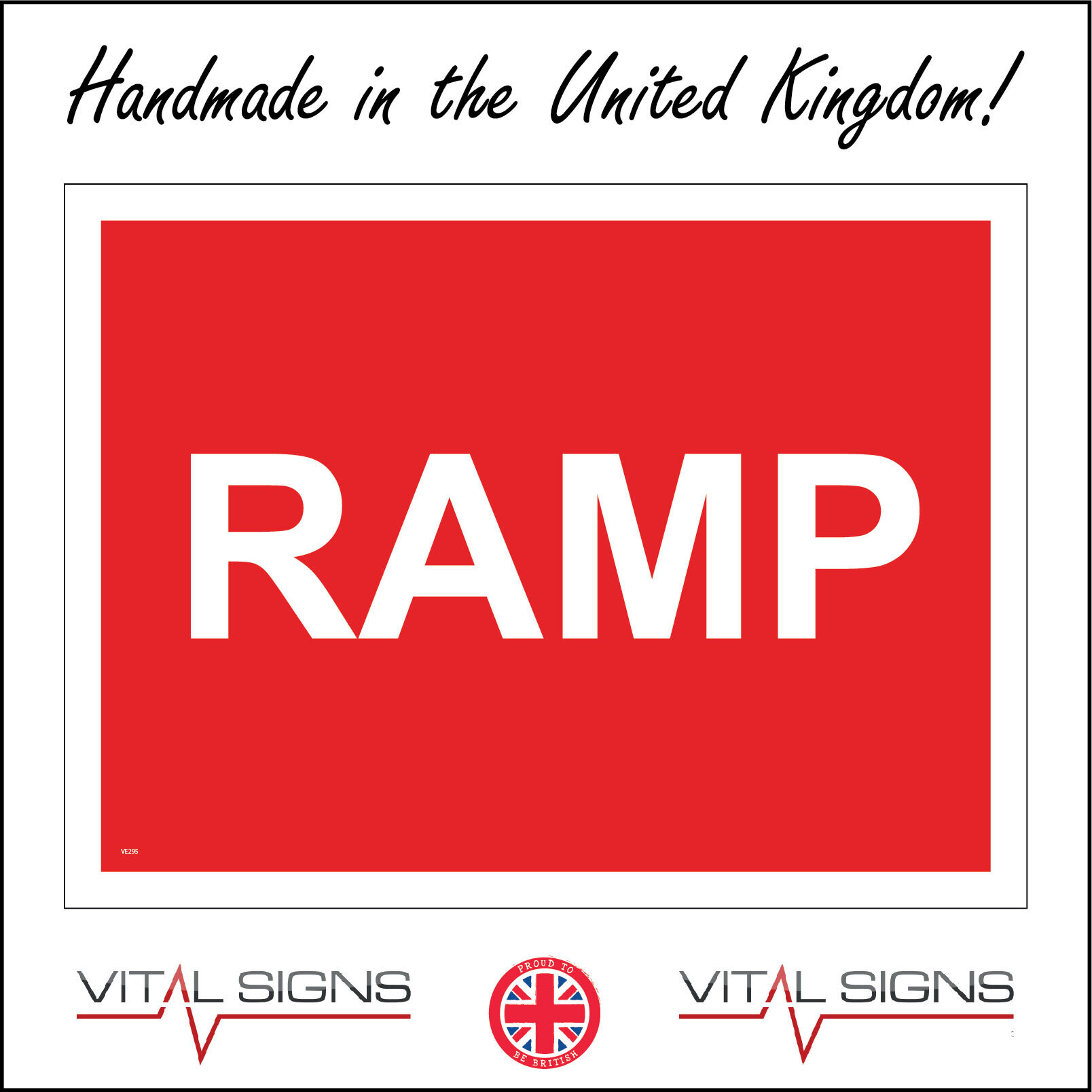 (400 x 300mm - 16 x 12, D - 1mm Pvc Foamex) VE295 Ramp Sign Speed Bump ...