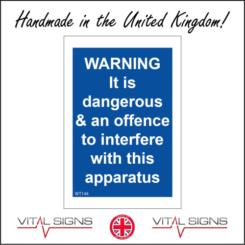 (100 x 150mm - 4 x 6, D - 1mm Pvc Foamex) WT144 Warning It Is Dangerous ...