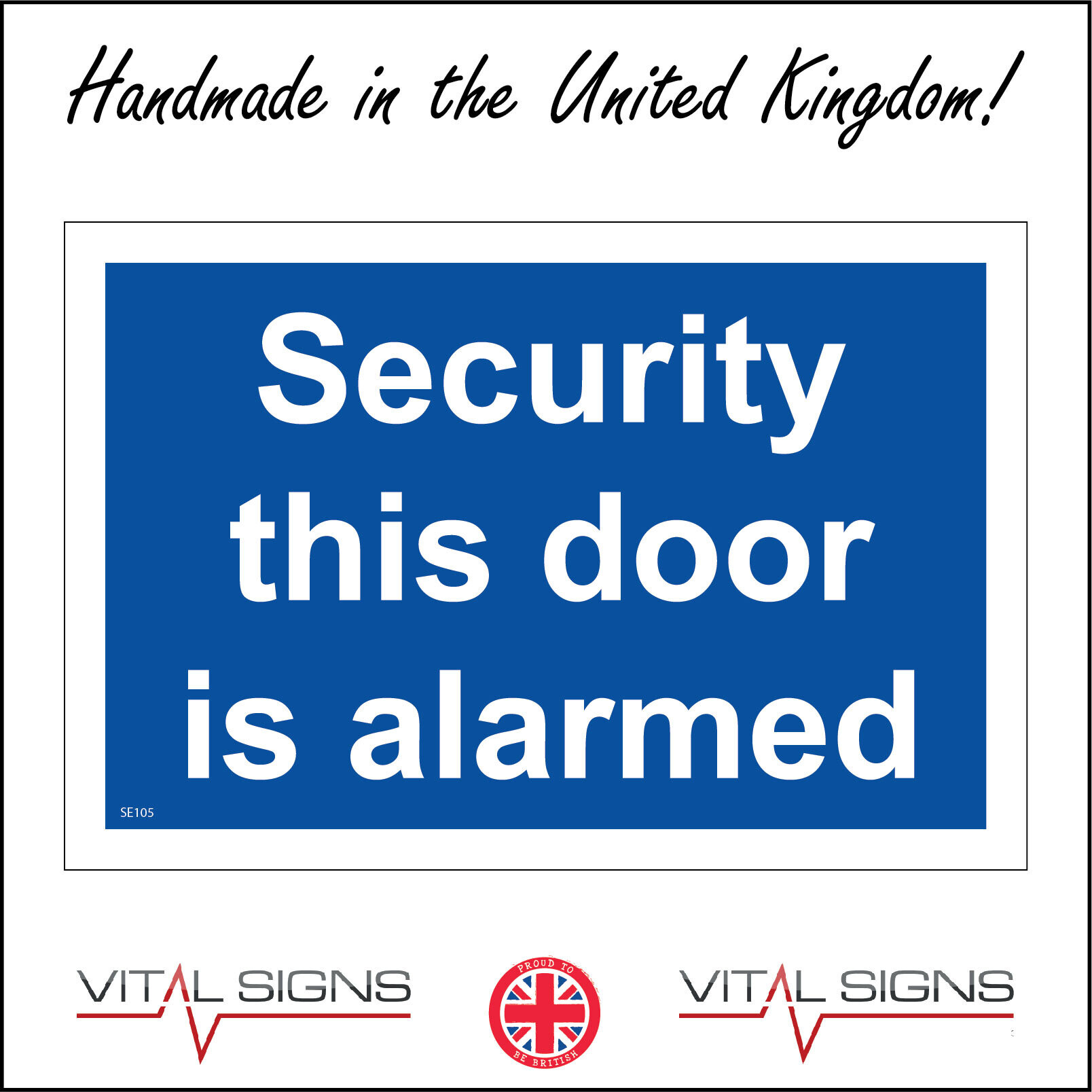 (400 x 300mm - 16 x 12, D - 1mm Pvc Foamex) SE105 Security This Door Is ...