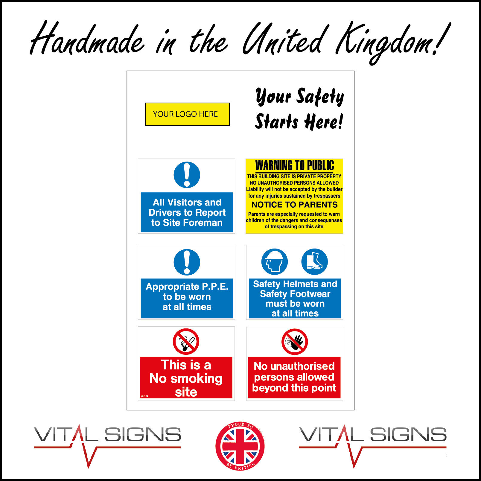 (400 x 600mm - 16 x 24, D - 1mm Pvc Foamex) MU269 Your Safety Starts ...