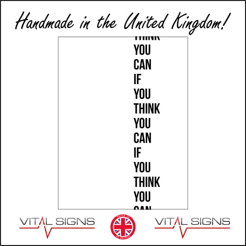 (200 x 300mm - 8 x 12, E - 3mm Standard Foamex Foamboard) IN216 You Can ...