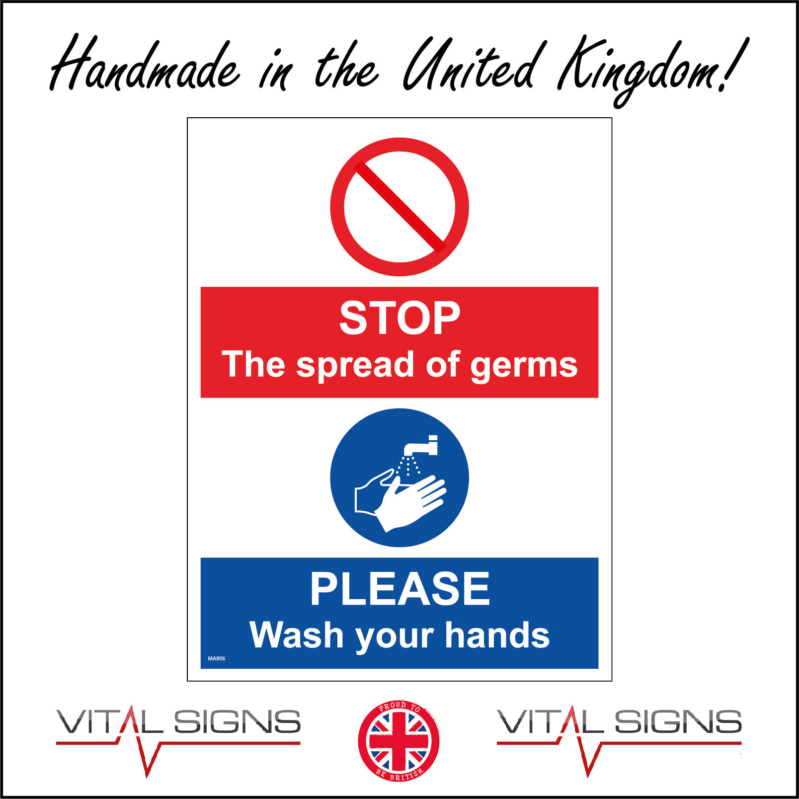 (150 x 200mm - 6 x 8, E - 3mm Standard Foamex Foamboard) MA806 Stop The ...