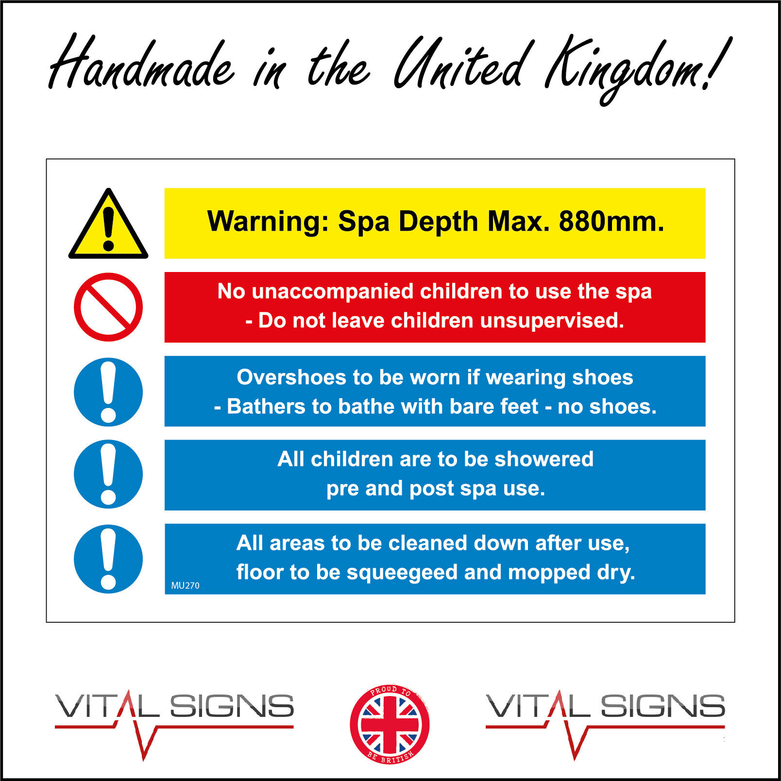 (400 x 300mm - 16 x 12, C - Dibond / Composite Aluminium) MU270 Spa Dos ...