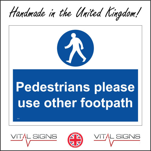 (400 x 300mm - 16 x 12, D - 1mm Pvc Foamex) VE257 Pedestrians Please ...