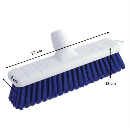 Colour Coded Food Hygiene Blue Brush Head Soft Indoor Broom on OnBuy