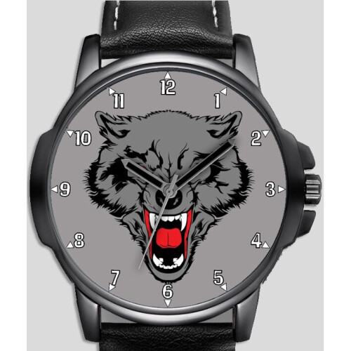 Howl Of Grey Wolf Novelty Art Unique Wrist Watch FAST UK on OnBuy