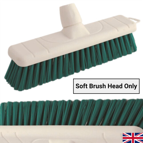 Colour Coded Food Hygiene Green Brush Head Soft Indoor Broom on OnBuy