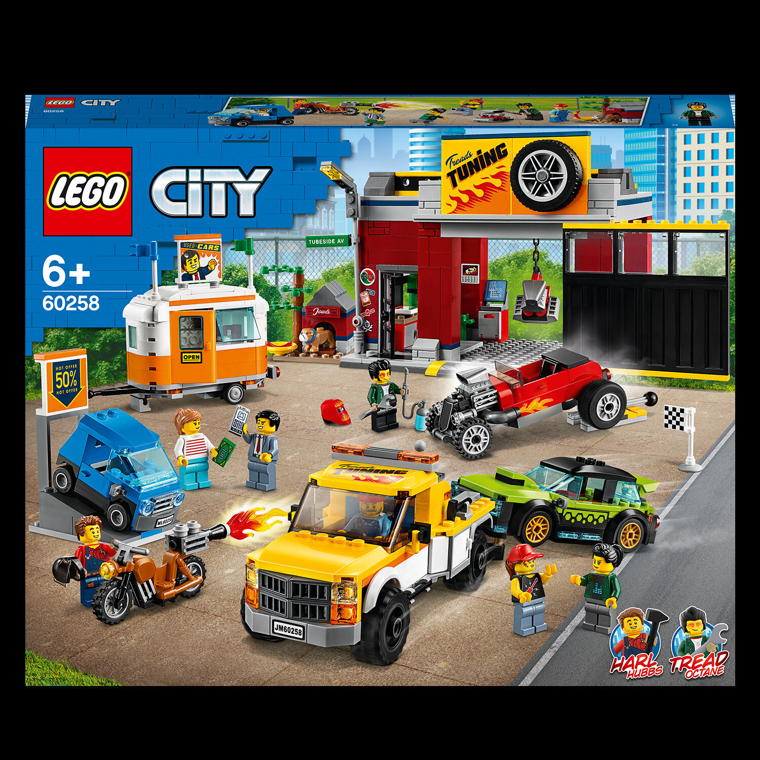 LEGO 60258 City Nitro Wheels Tuning Workshop Building Set with Tow ...