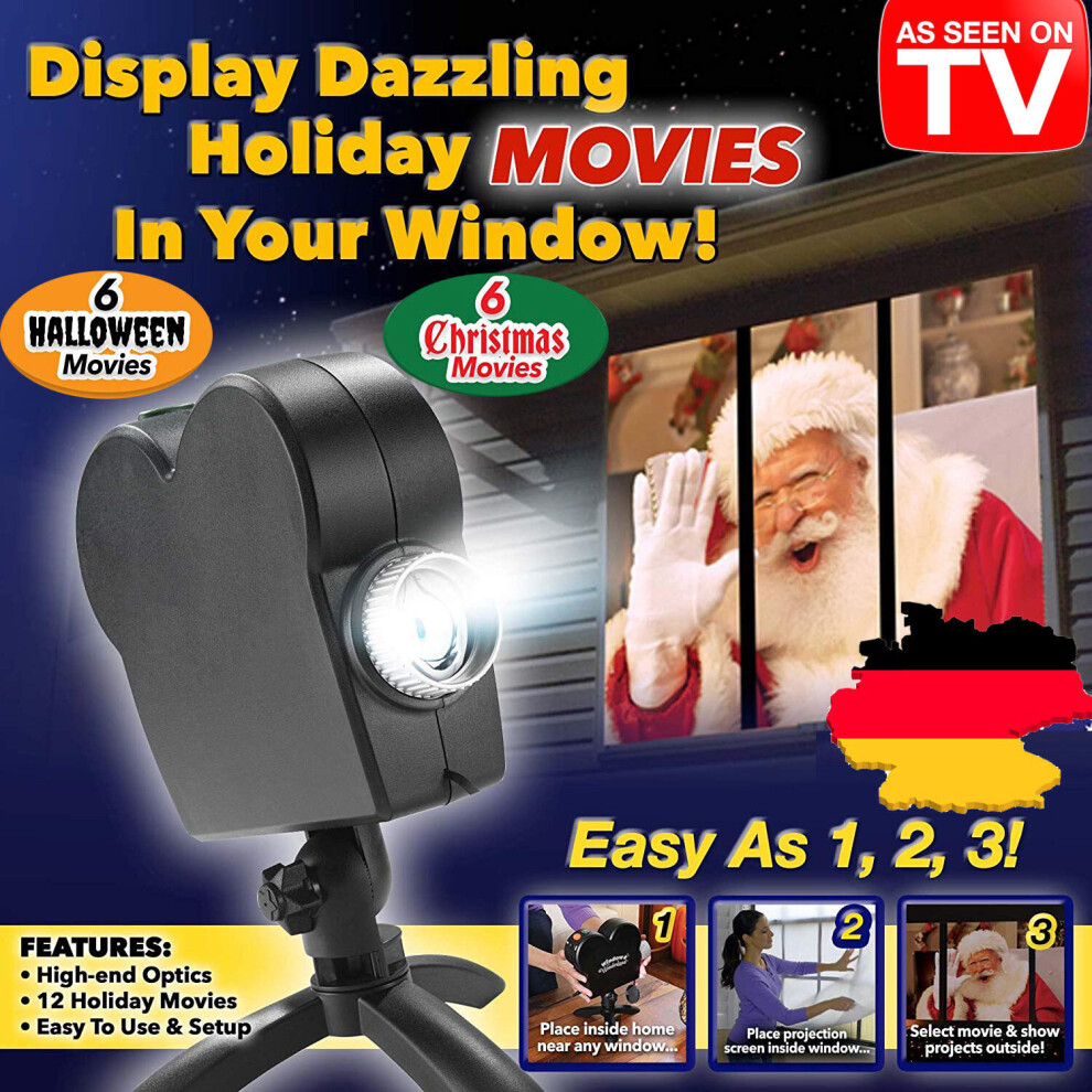 Window santa projector store