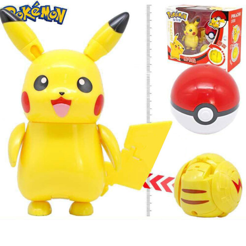 (Pikachu+Poke Ball) Pokemon Ball Pokeball Kids Figures Action Toys ...