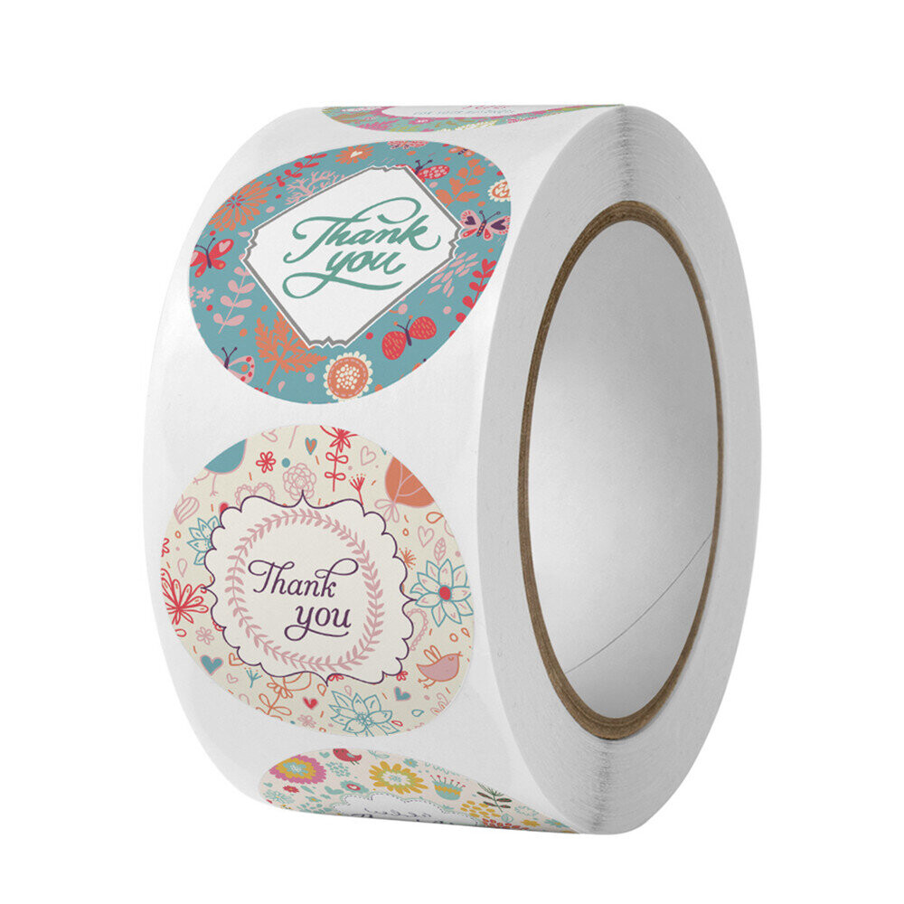 500pcs/roll Thank You Cute Stickers Label Sticker Stationery Stickers ...