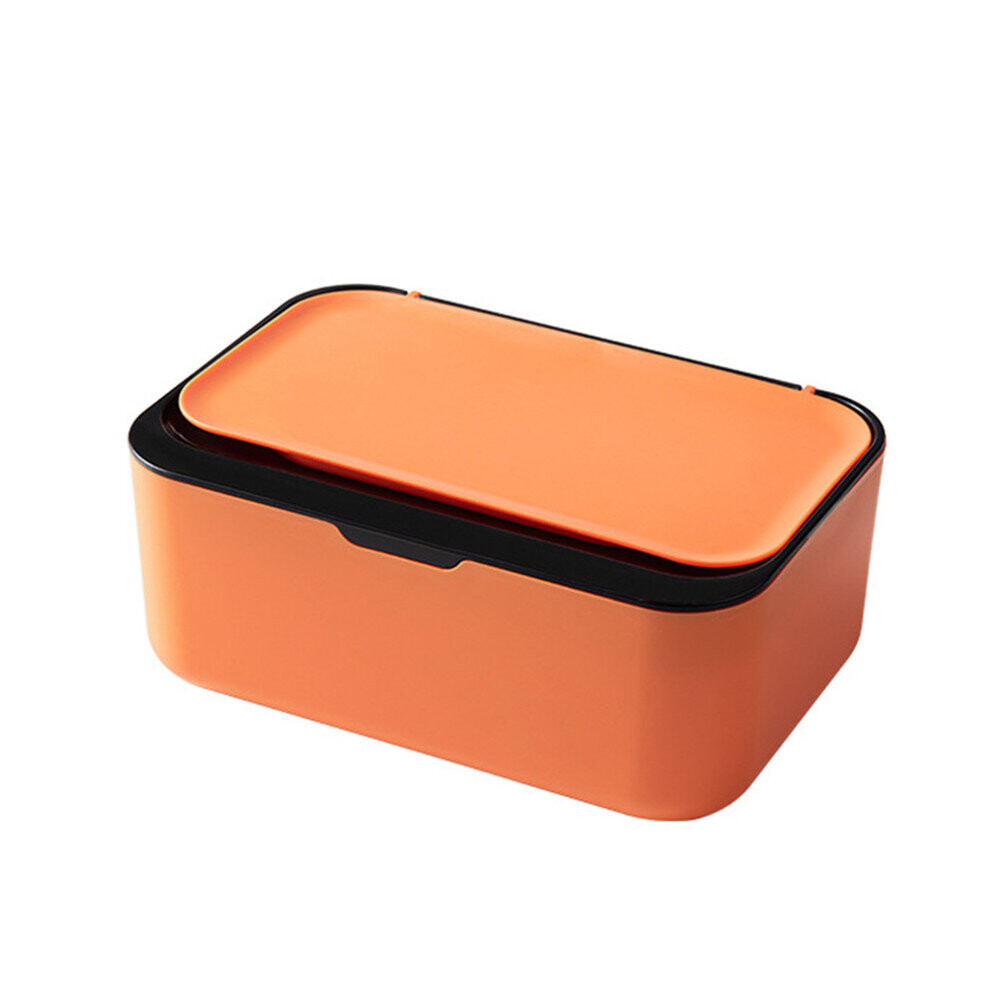 2Pcs Plastic Tissue Box with Lid Dry and Wet Tissue Holder Baby Wipes ...