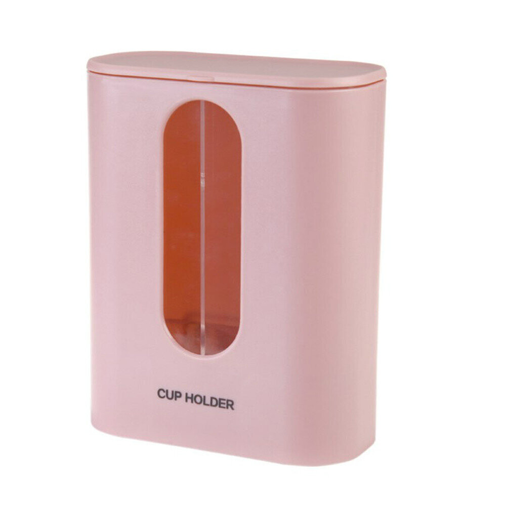Double-cylinder Paper Cup Rack Wall-mounted Disposable Cup Holder Snap ...