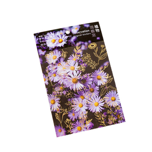 Cute Hand Account Plant Transparent Bronzing Hand Account Sticker Book ...