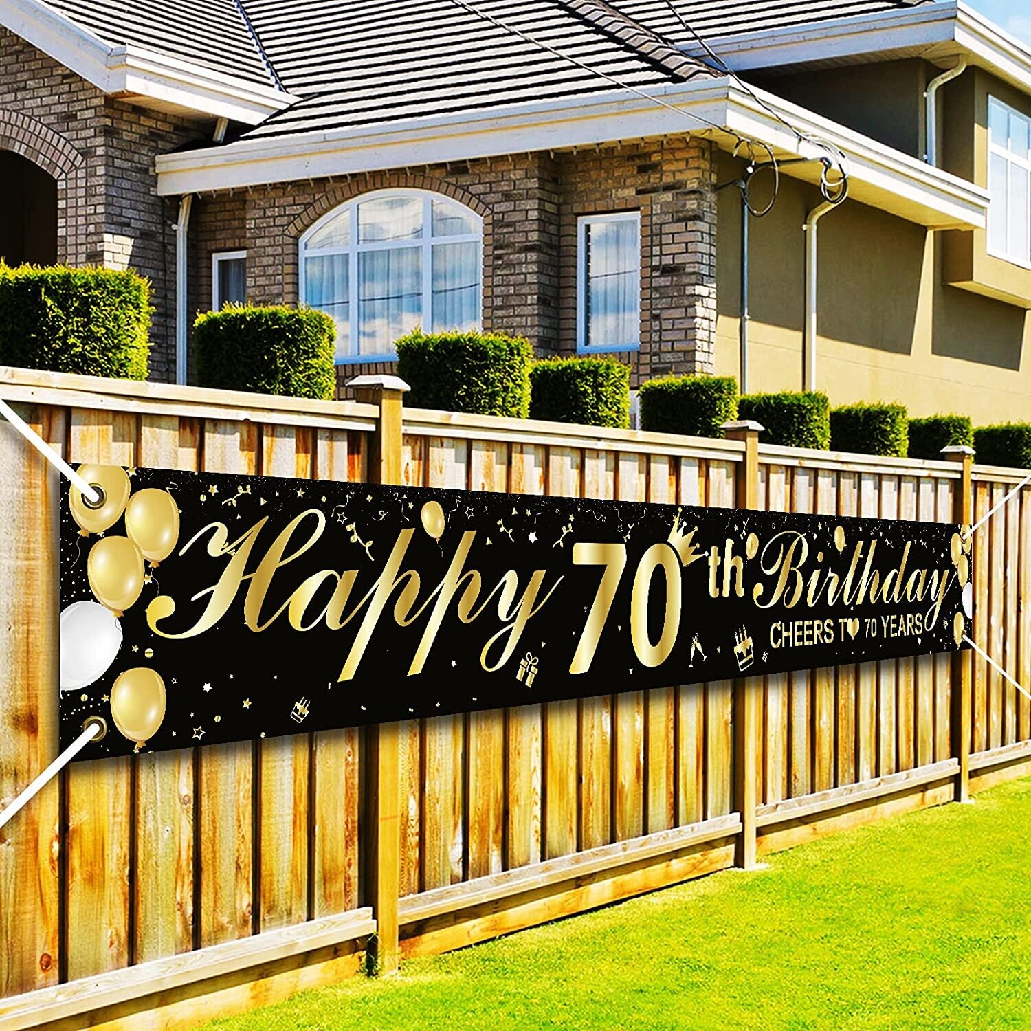 XINDY 70th Birthday Banner Cheers to 70 Years Banner for Women Men 70th ...