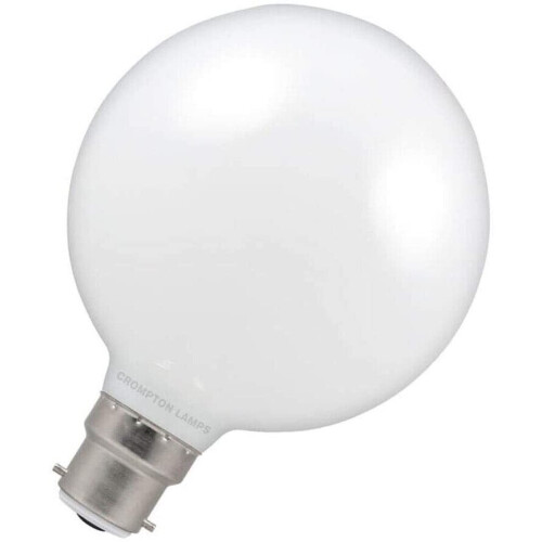 Crompton Lamps LED G95 Globe 7W BC-B22d Dimmable (60W Equivalent) 2700K Warm White Opal 806lm BC ...