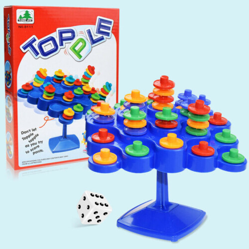 Tip Topple Tumble Strategy Balancing Skill Family Board Game Fun Toys ...
